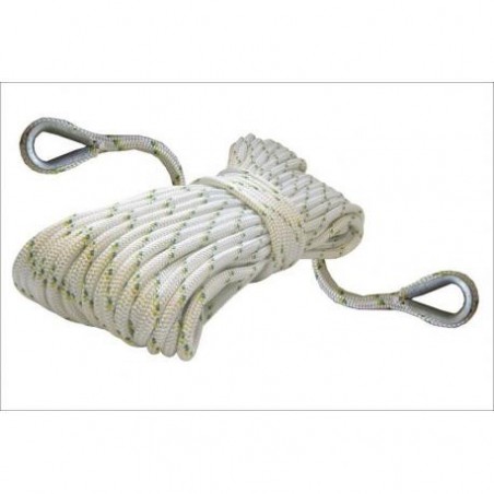 Corde de polyester tressé double avec 2 épissures et cosses 12